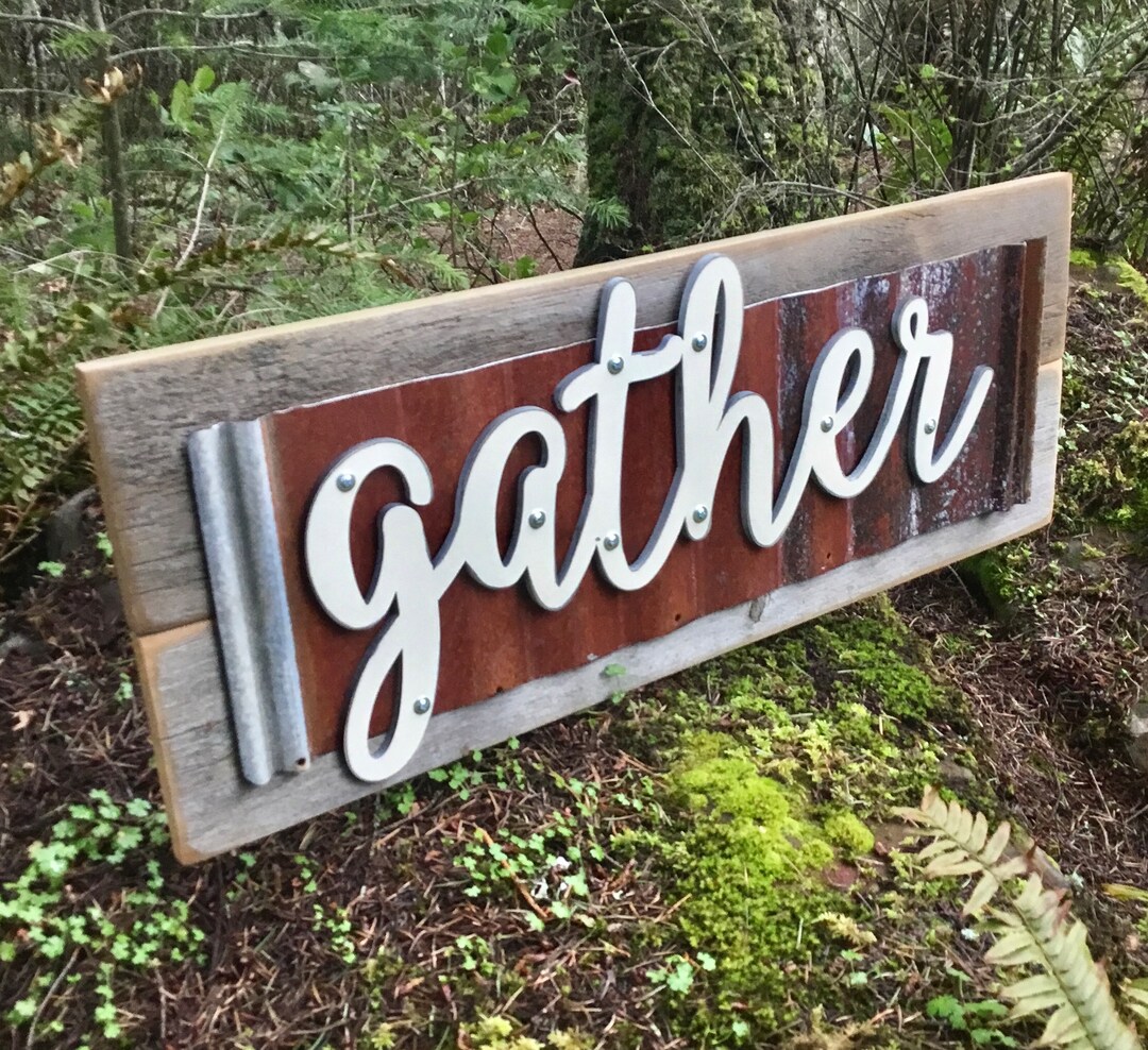 Rustic Gather Sign, Gather Wedding Sign, Rustic Home Decor, Rustic Wall ...