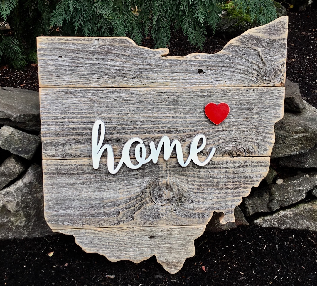 ANY STATE, FREE Shipping, Ohio State Sign, Wood State Signs, Ohio Home ...