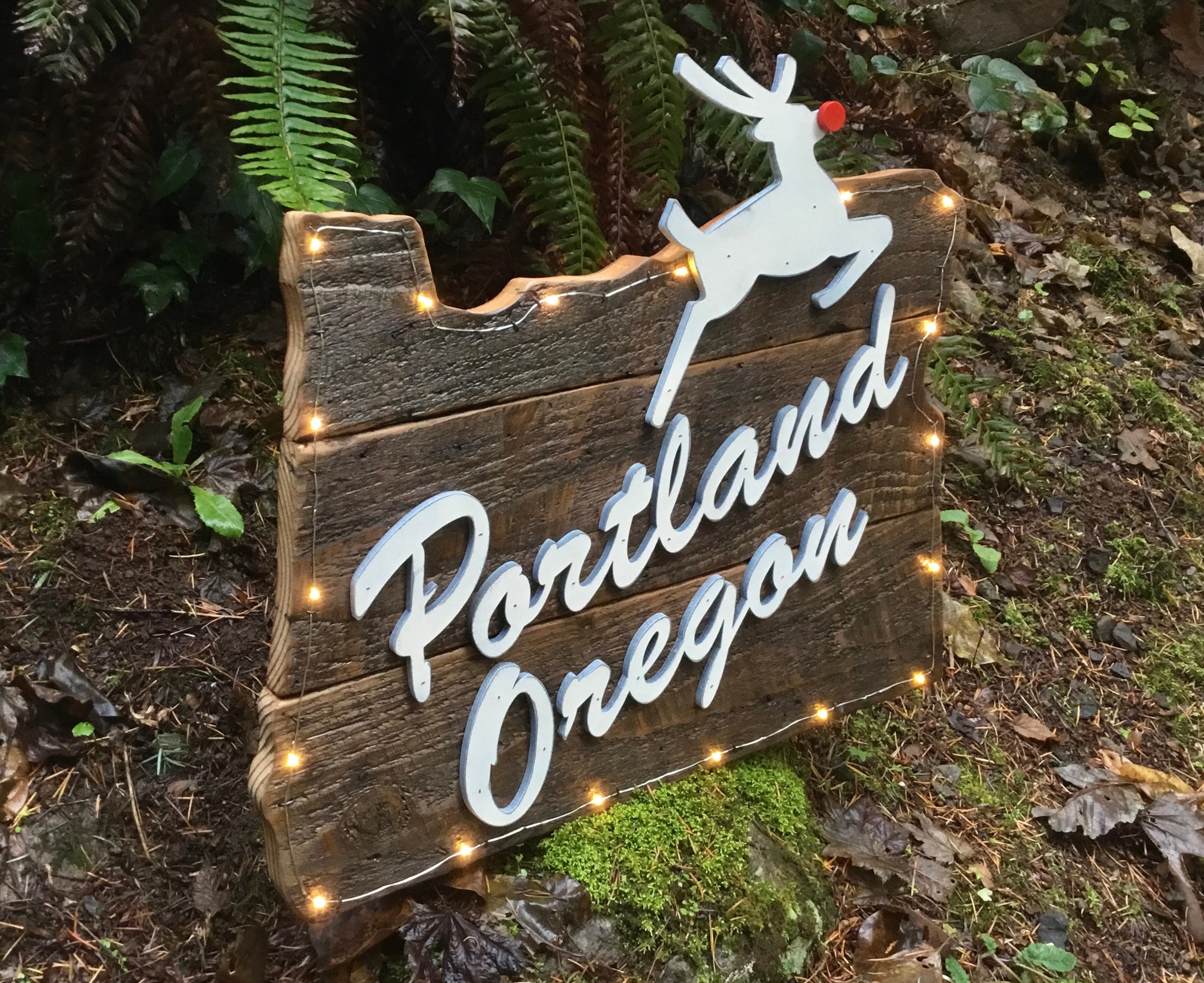 FREE SHIPPING Lighted Portland Oregon Sign Portland Oregon | Etsy