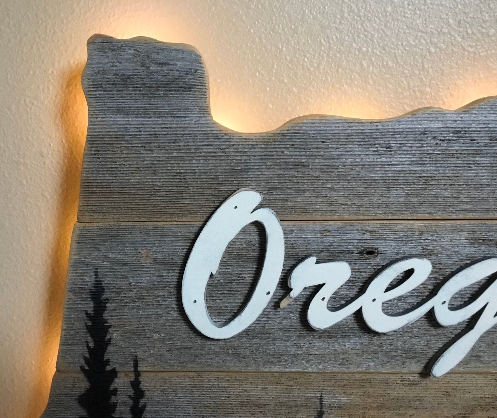 FREE SHIPPING Lighted Oregon Decor Oregon Wall Art Oregon | Etsy
