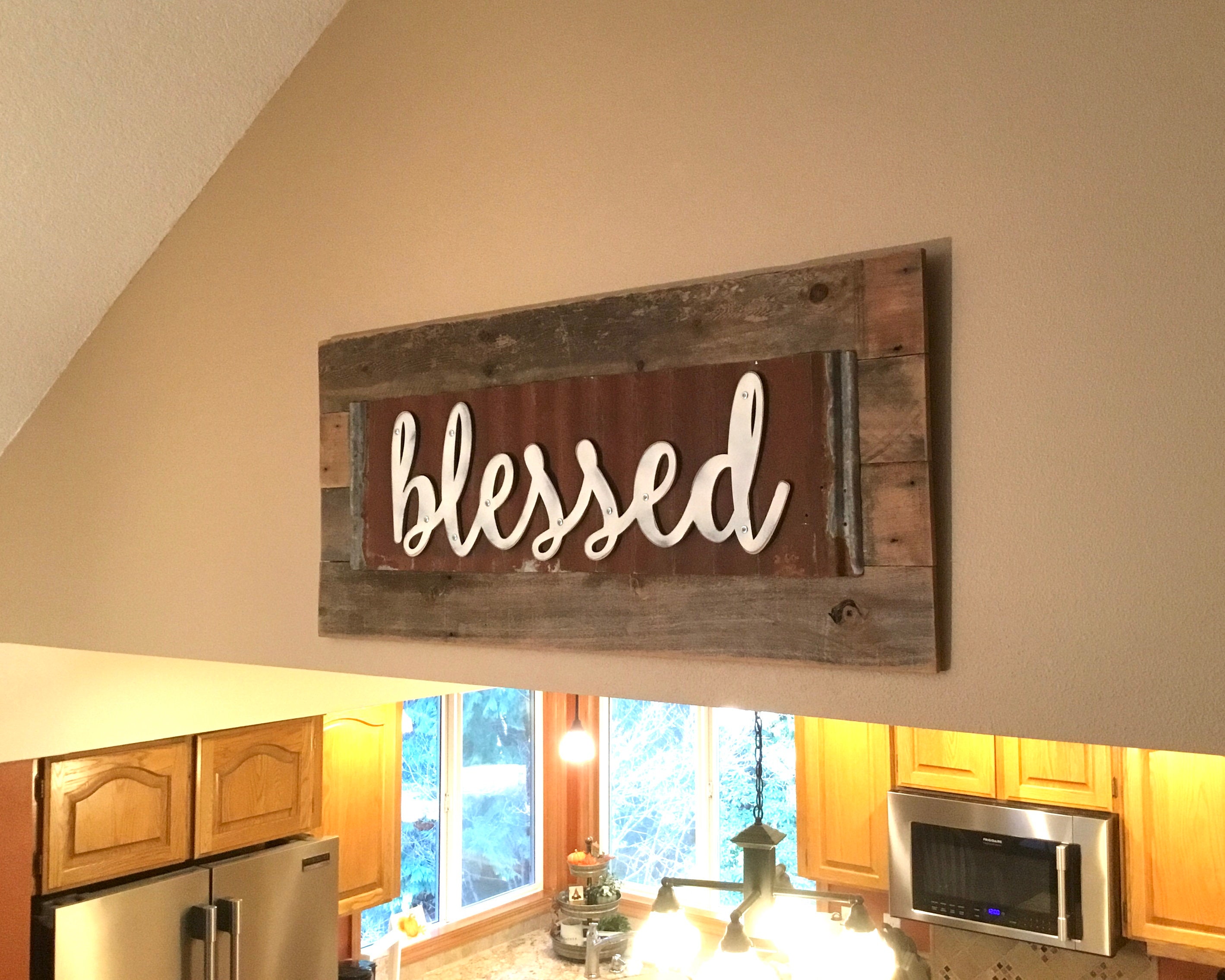 Large Blessed Sign Blessed Signs Blessed Sign Thankful | Etsy