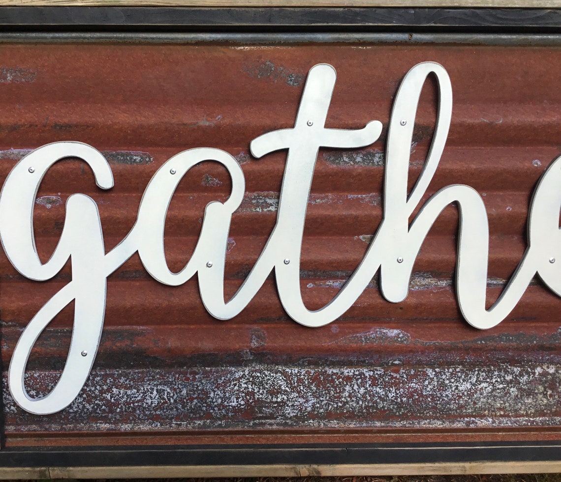 EXTRA LARGE Gather Sign Gather Sign Gather Signs Rustic | Etsy