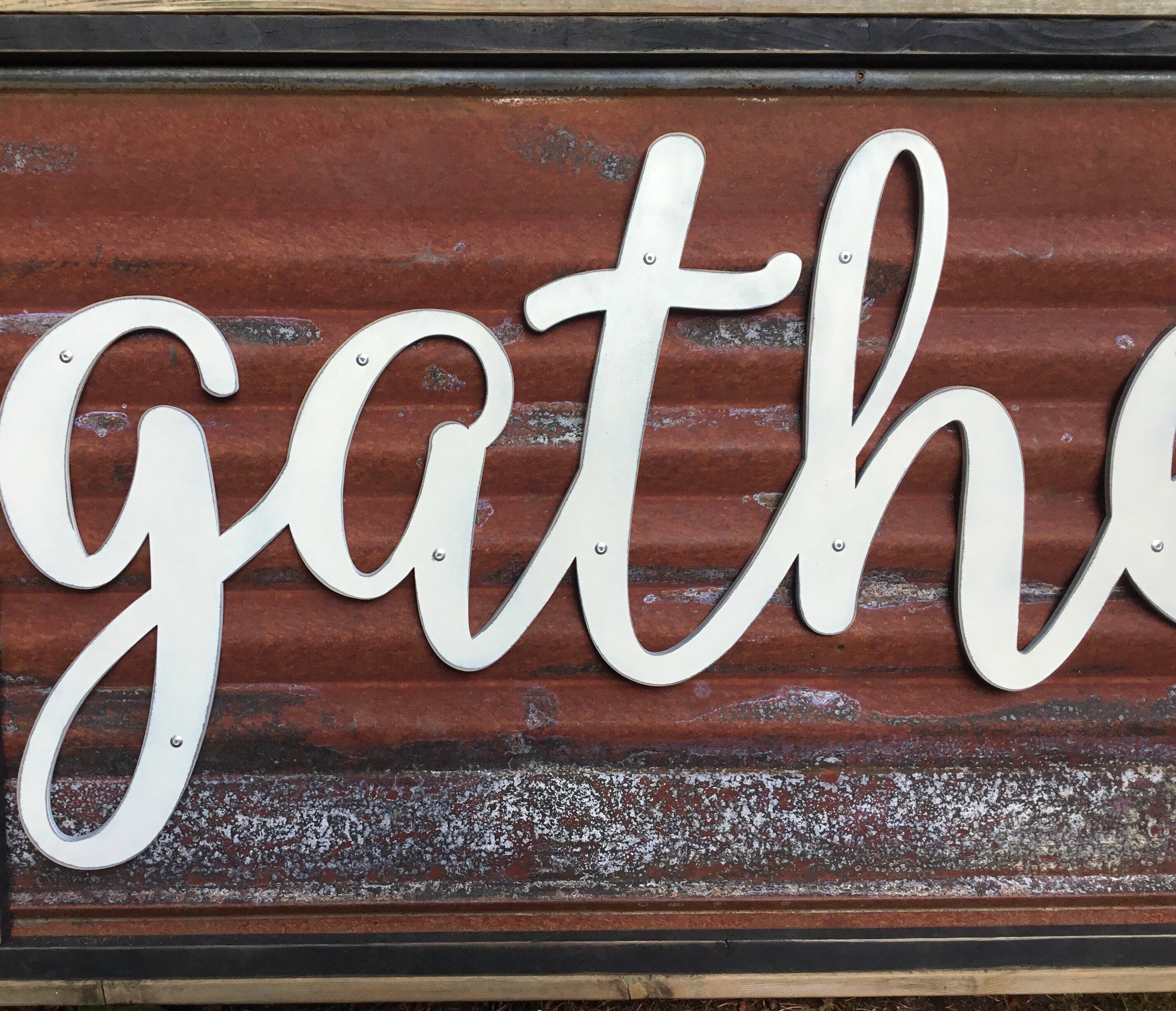 EXTRA LARGE Gather Sign Gather Sign Gather Signs Rustic | Etsy