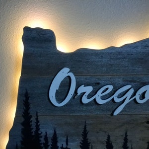 FREE SHIPPING, Lighted Oregon Decor, Oregon Wall Art, Oregon Sign ...