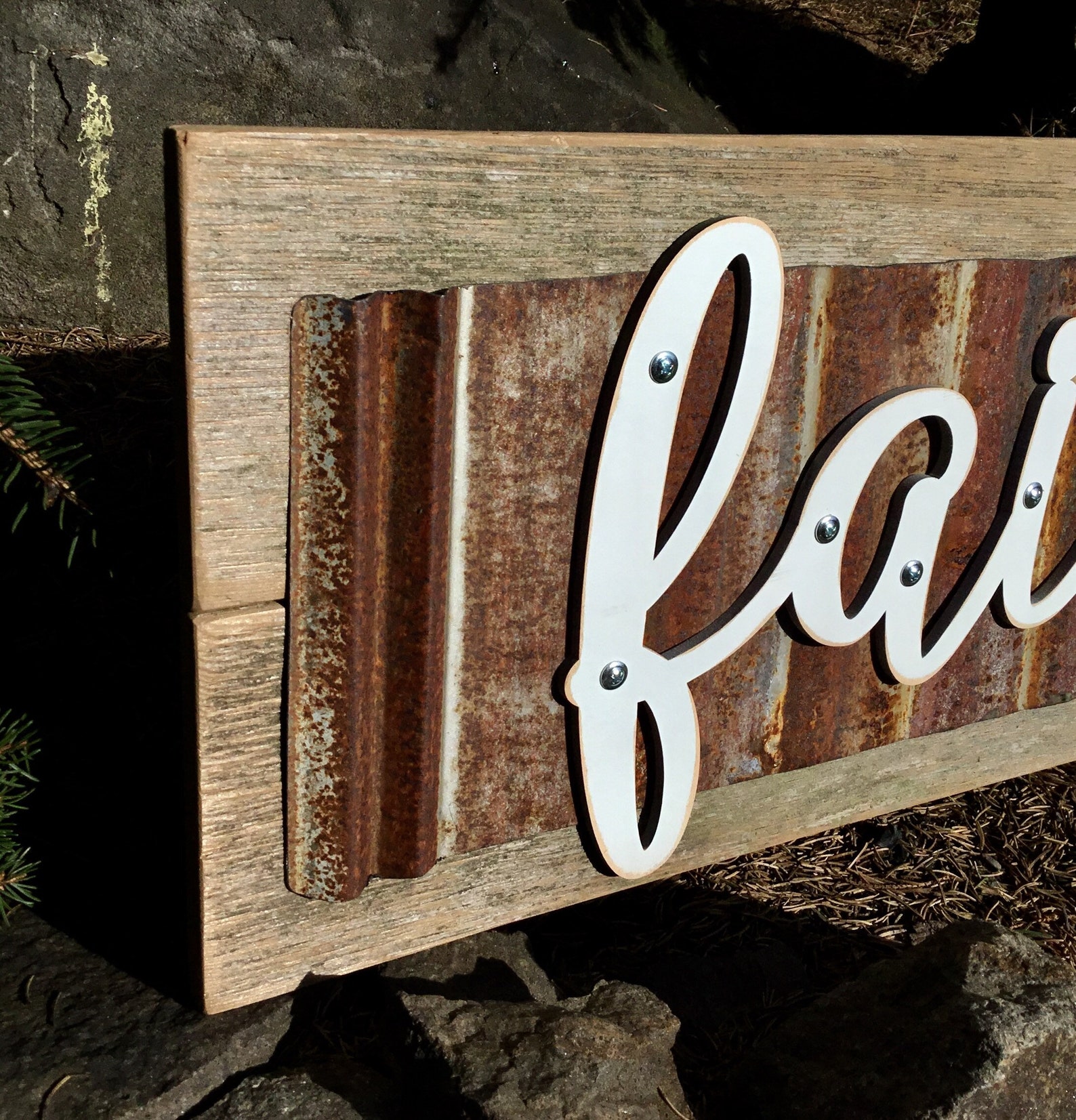 Rustic Faith Sign Faith Signs Rustic Home Decor Rustic Wall - Etsy