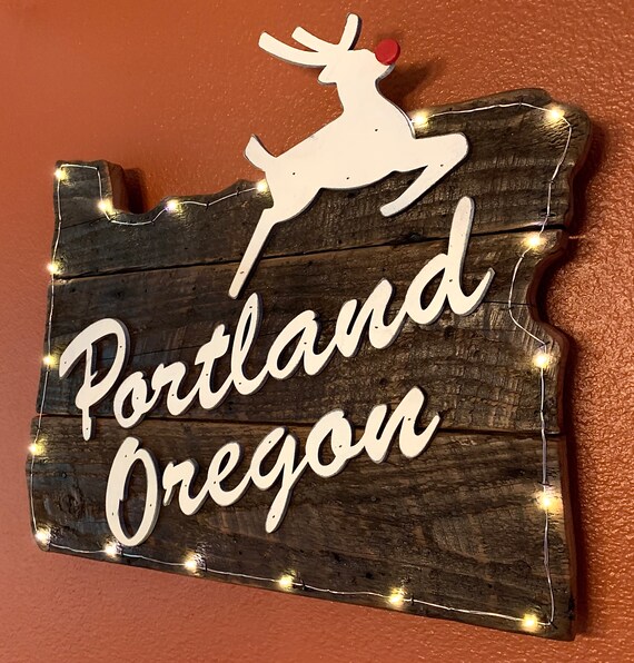 FREE SHIPPING Lighted Portland Oregon Sign Portland Oregon | Etsy
