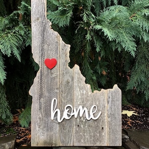 ANY STATE, FREE Shipping, Idaho Wood Sign, Idaho Gift, Idaho Gifts ...