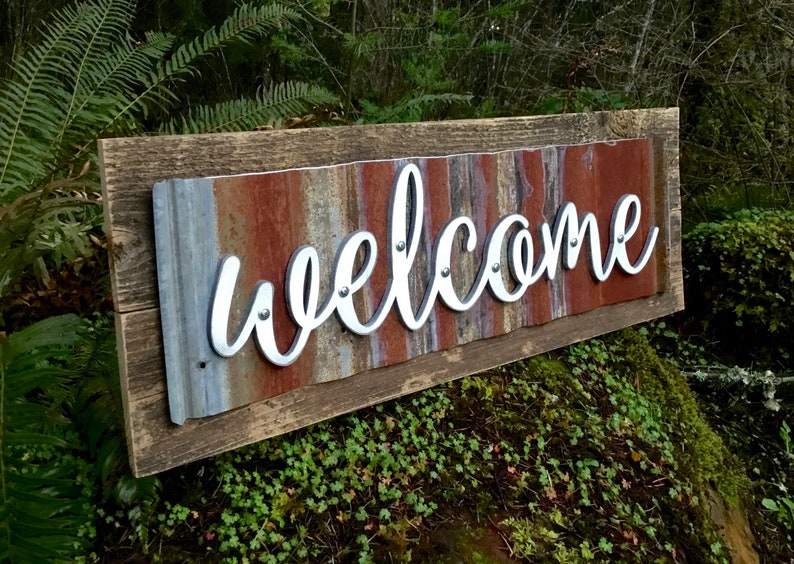 Welcome Sign Welcome Wedding Signs Rustic Home Decor Rustic - Etsy