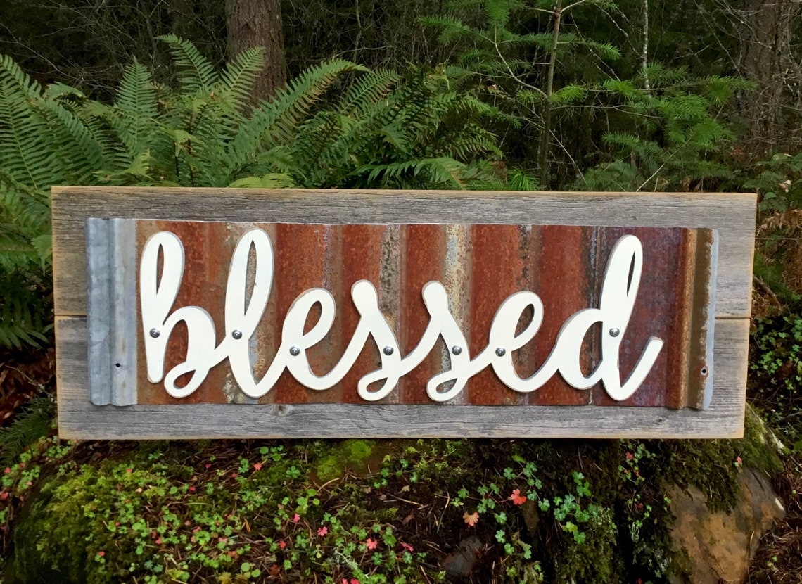 Blessed Sign Blessed Wood Sign Blessed Gift Rustic Home | Etsy