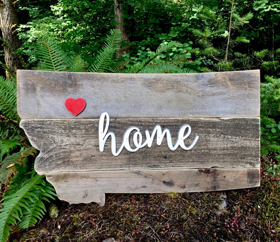 ANY STATE, FREE Shipping, Montana Wood Sign, Montana Gifts, Rustic ...