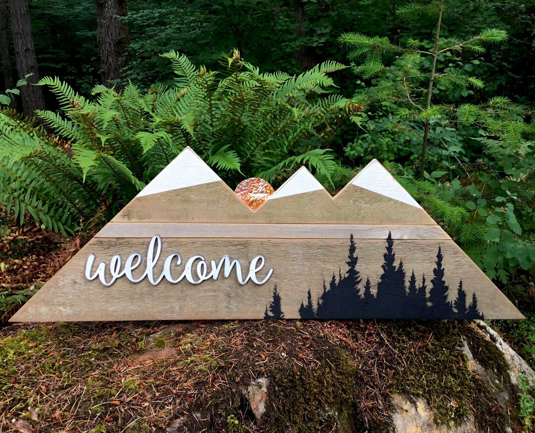 Mountain Wall Art, Mountain Decor, Explore Sign, Mountains, Central ...