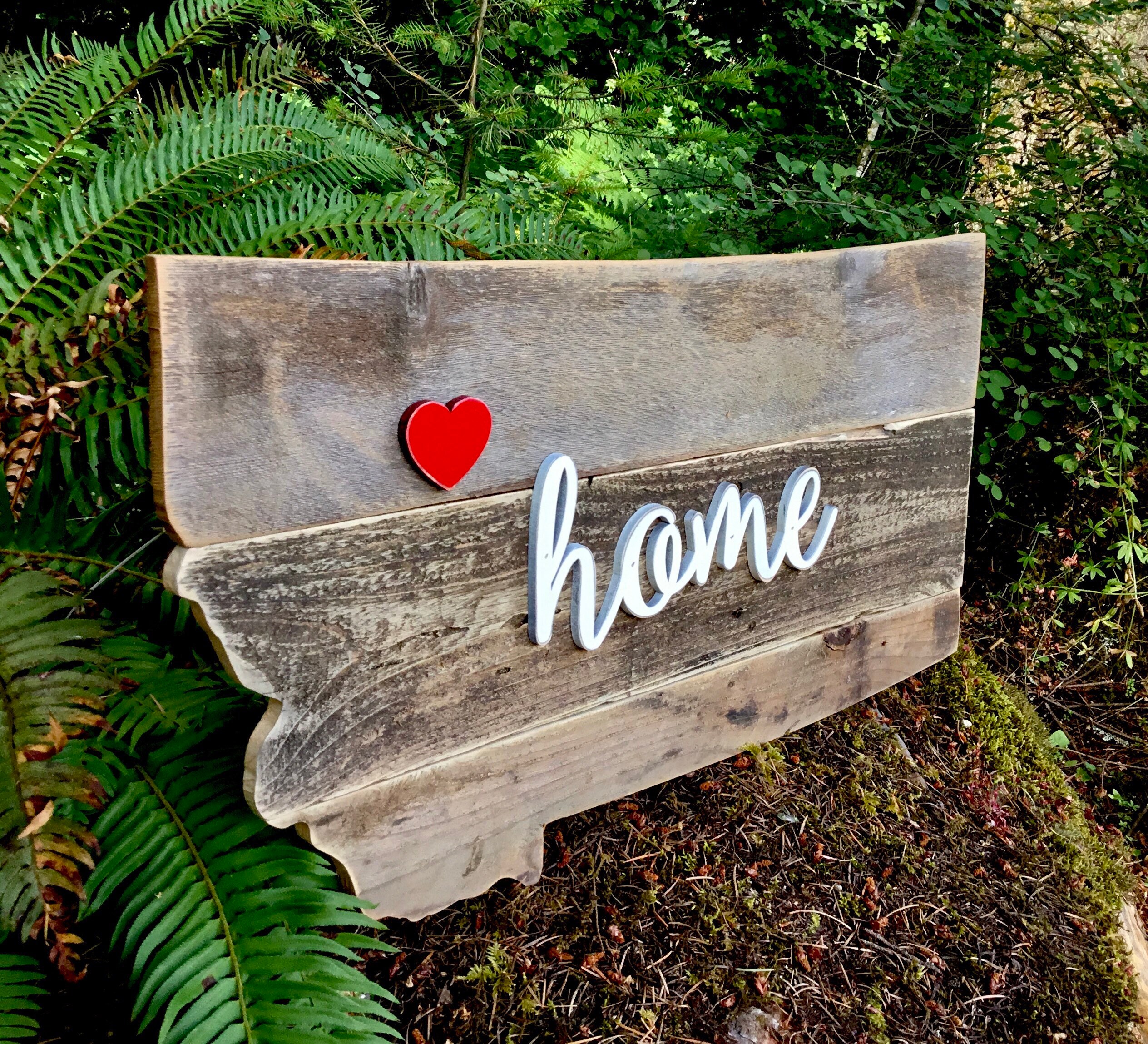 ANY STATE FREE Shipping Montana Wood Sign Montana Gifts | Etsy