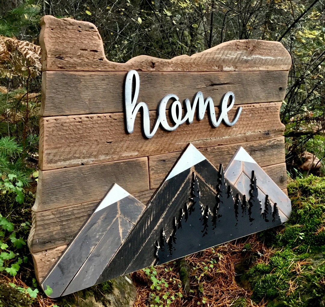 Oregon State Wall Art, Oregon Gifts, Mountain Wall Art, Three Sisters ...