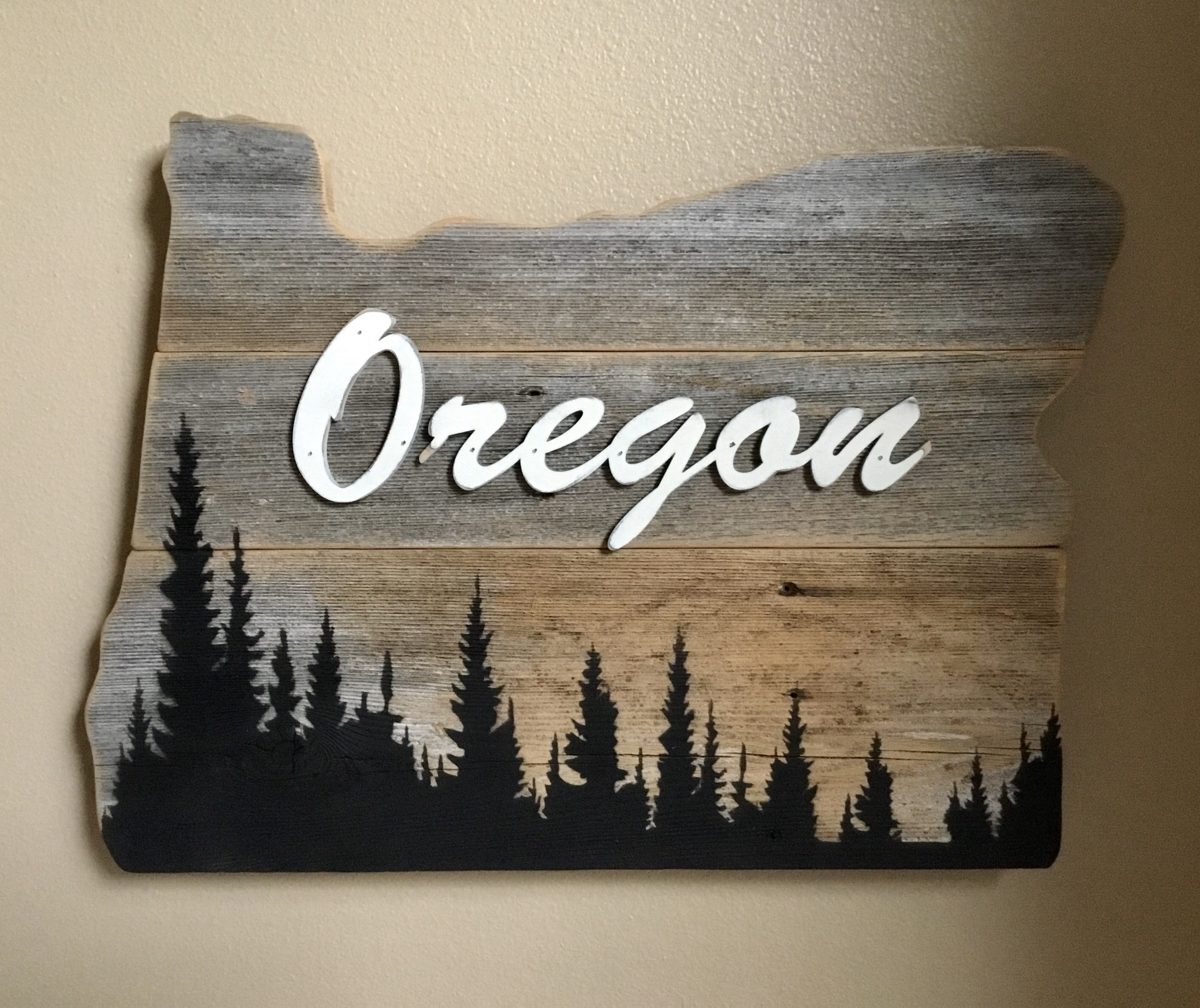 FREE SHIPPING Lighted Oregon Decor Oregon Wall Art Oregon | Etsy