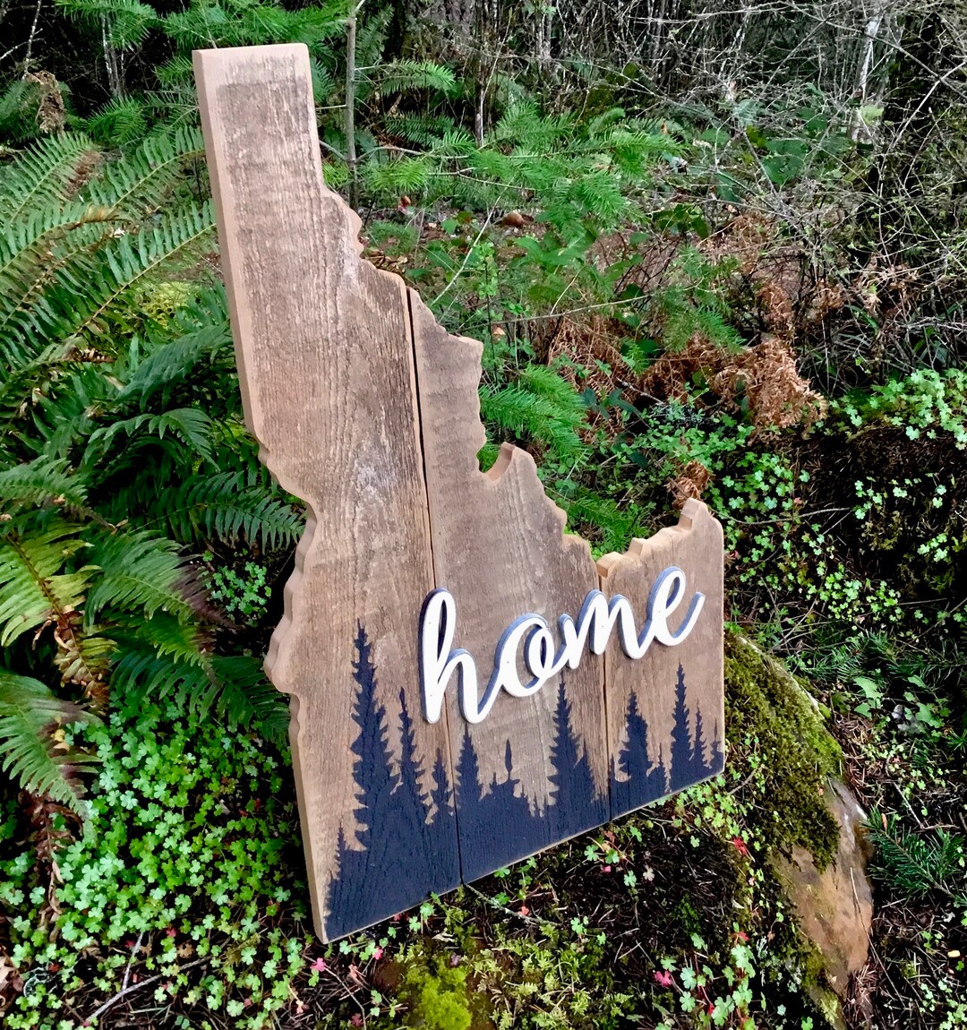 Idaho Wood Sign Idaho Gift Idaho Gifts Wooden Idaho State - Etsy