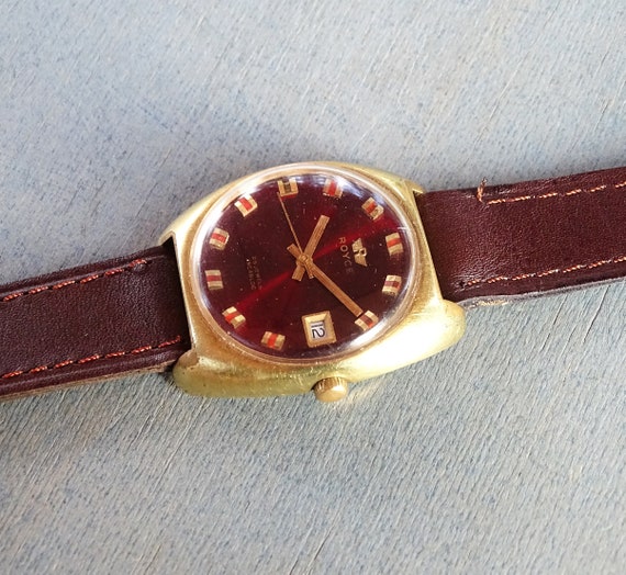 Very Rare Vintage Swiss Made Automatic Watch Royce,Go… - Gem