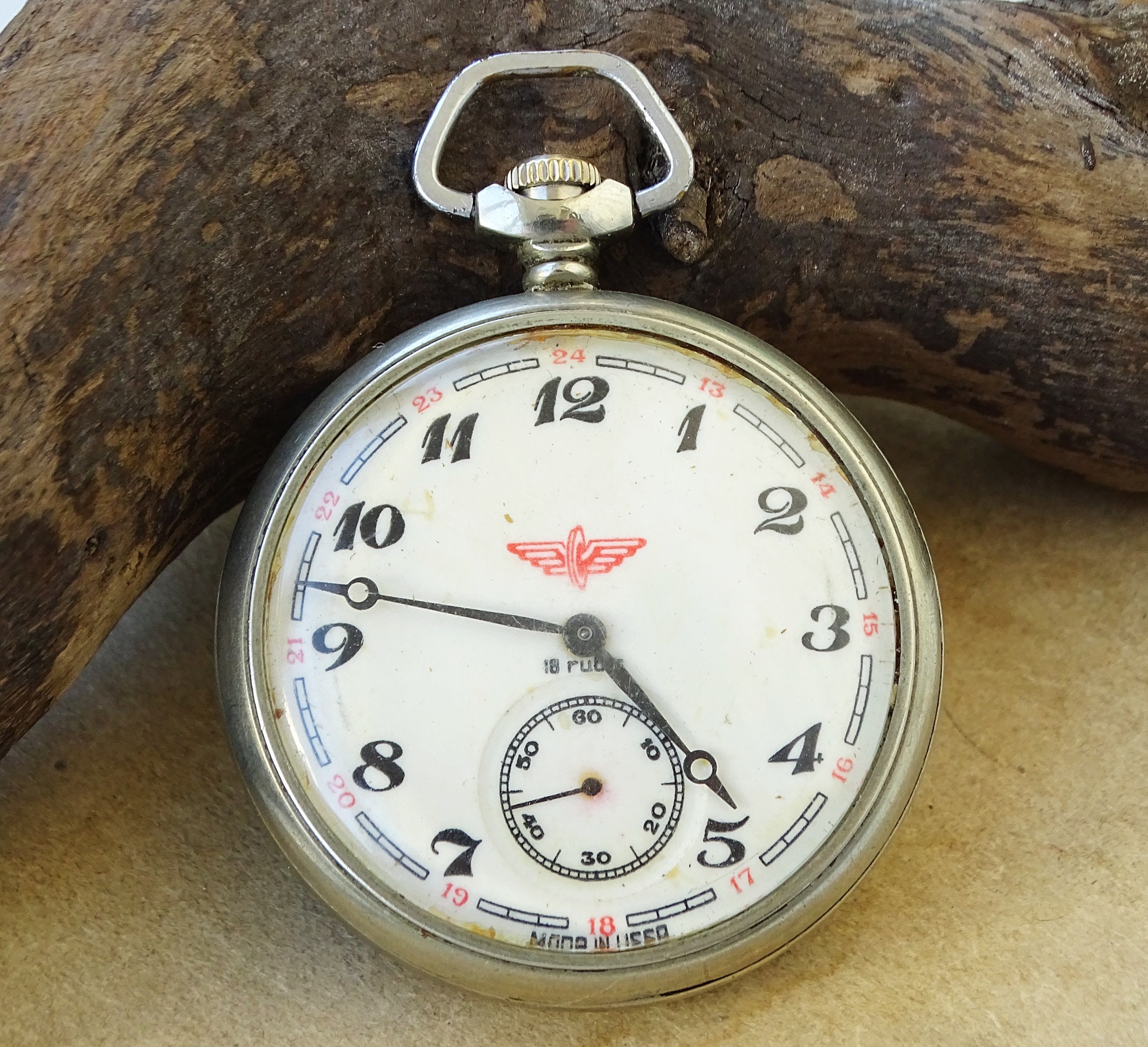 Rare Russian Vintage Pocket Watch Molnia Train Men's - Etsy