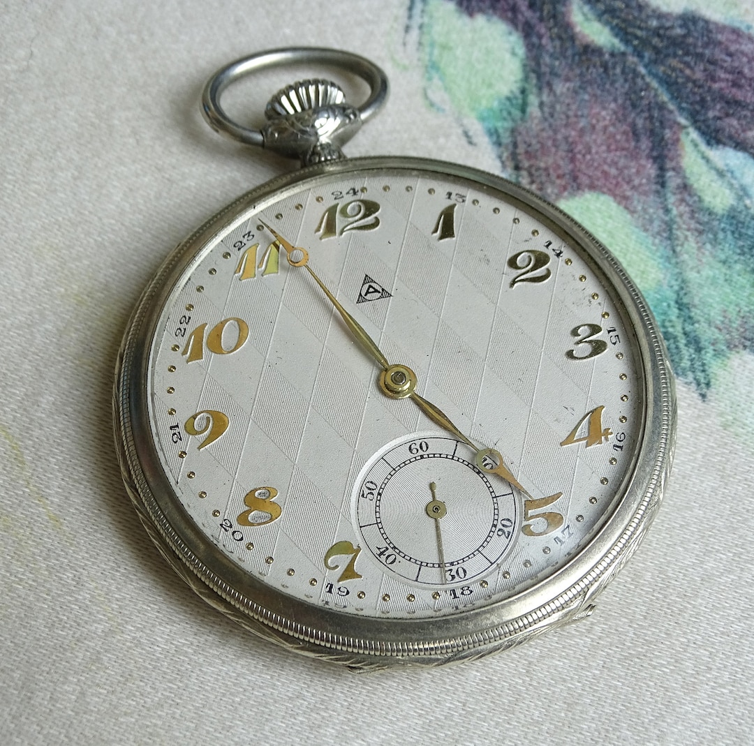 Rare Antique Pocket Watch Alpina, Swiss Made Watch Working, Men's ...