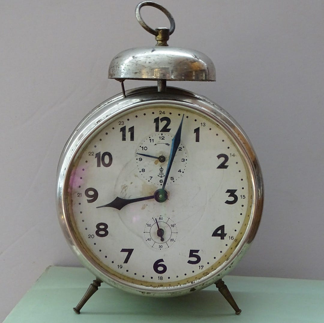 Antique German Alarm Clock Gustav Becker, Retro Clock Working, Old ...