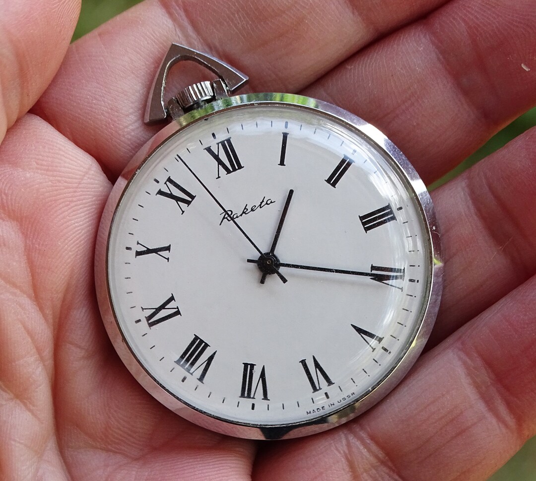 Rare Vintage Pocket Watch Raketa Ship,men's Pocket Watch, Working ...