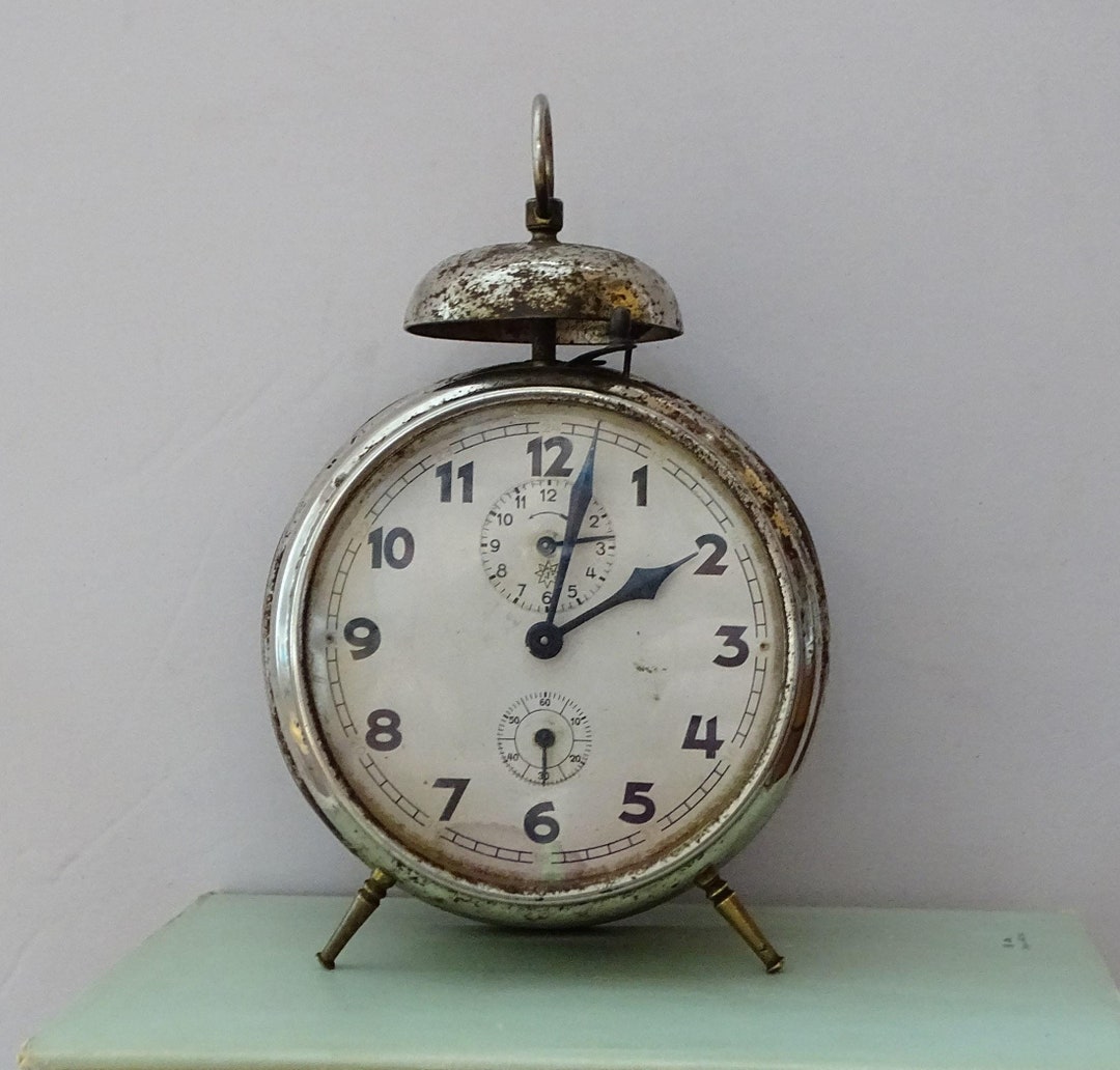 Antique German Alarm Clock Junghans Retro Clock Working Old Alarm Clock ...