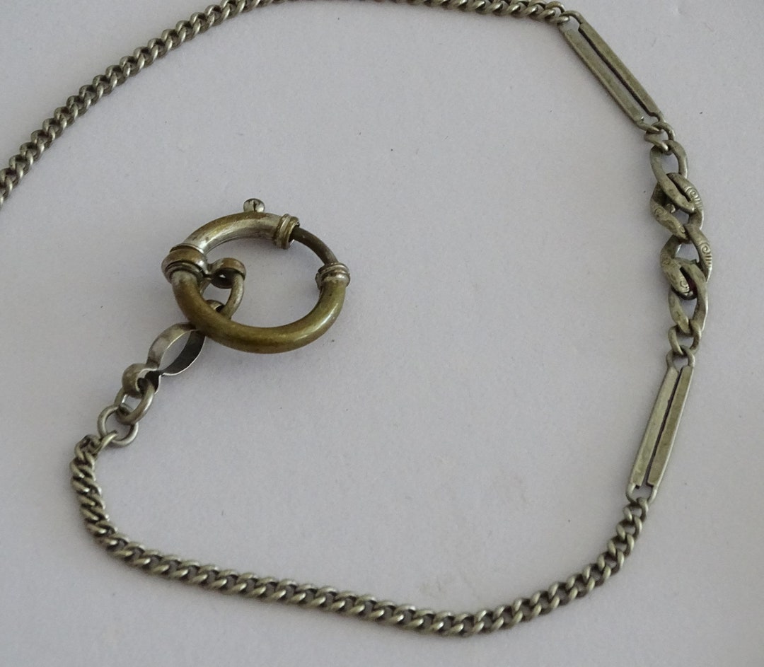 Vintage Pocket Watch Chain,silver Tone Chain,antique Watch Chain,chain ...