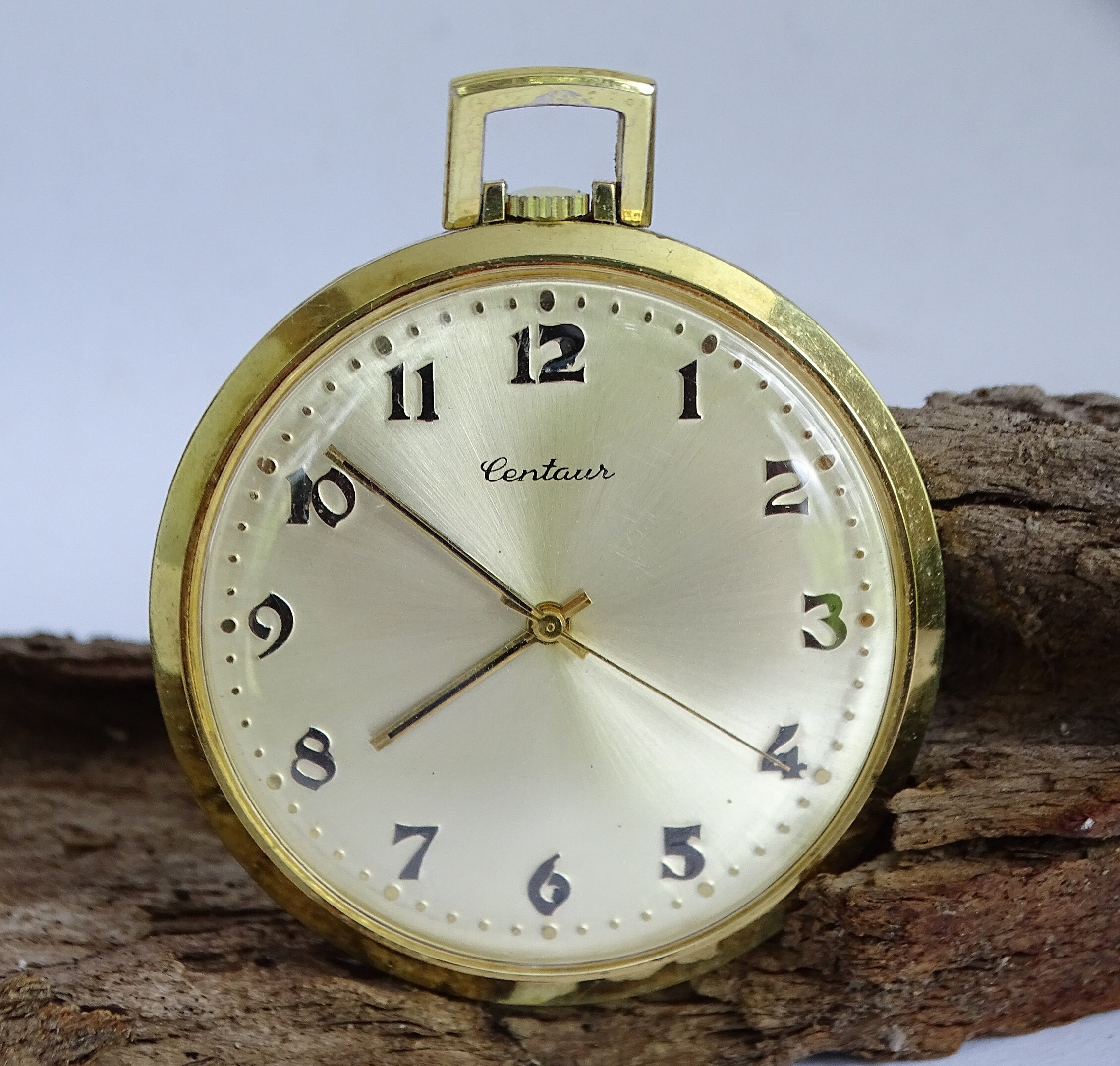 Vintage Men's Pocket Watch Centaur-17rubis , Gold Plated,ultra Thin ...