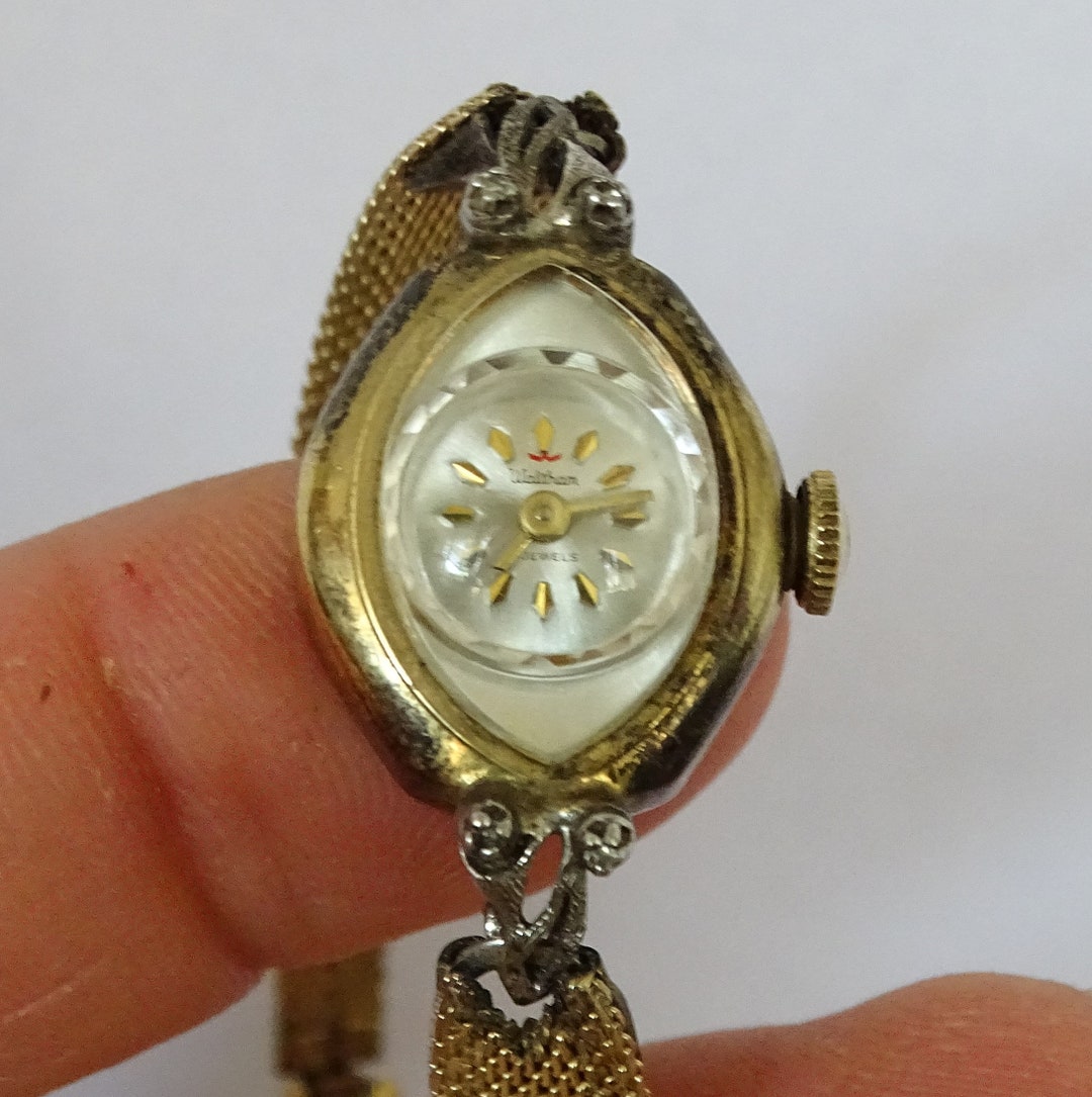 Rare Vintage Women's Watch Waltham -21 Rubis,gold Plated Watch, Working ...