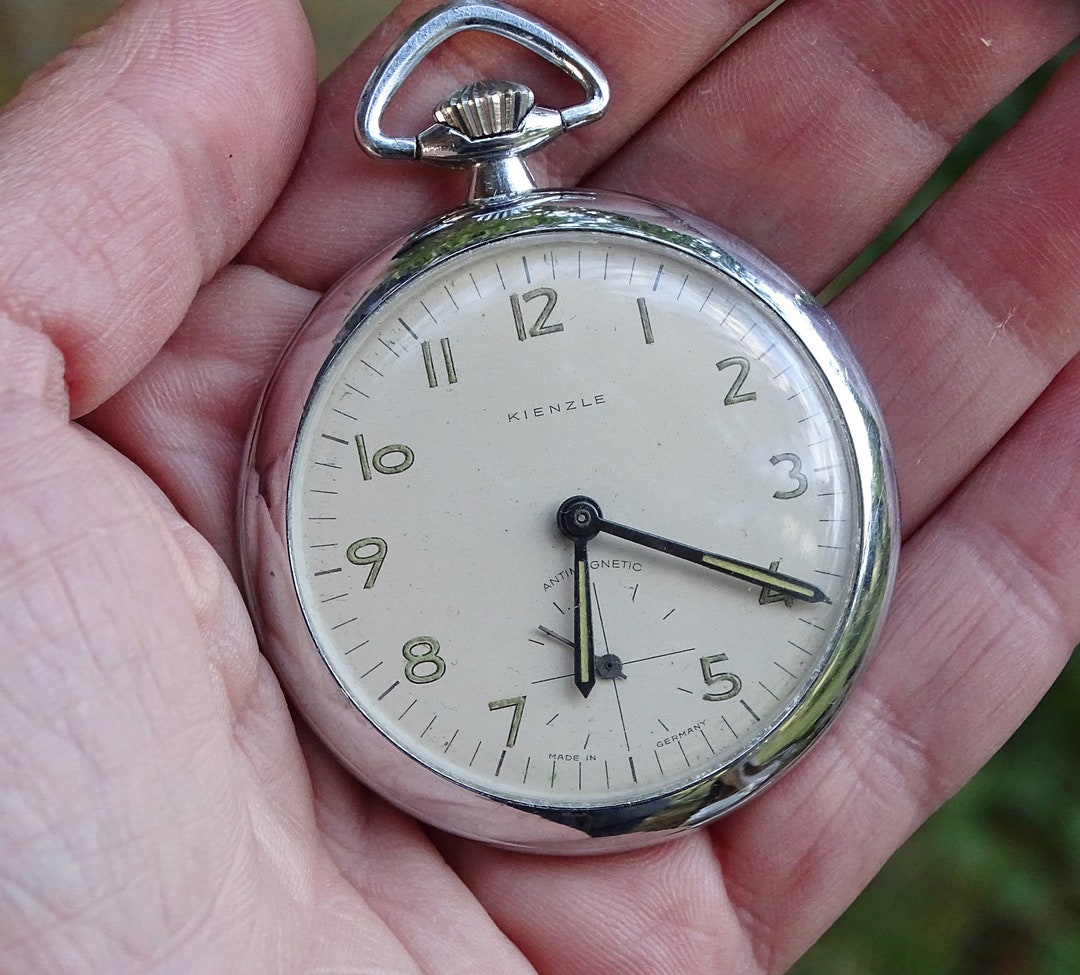 Rare Vintage Pocket Watch Kienze, German Pocket Watch, Retro Pocket ...