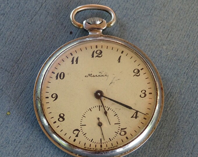 Russian Vintage Pocket Watch Molniamen's Pocket Watch | Etsy