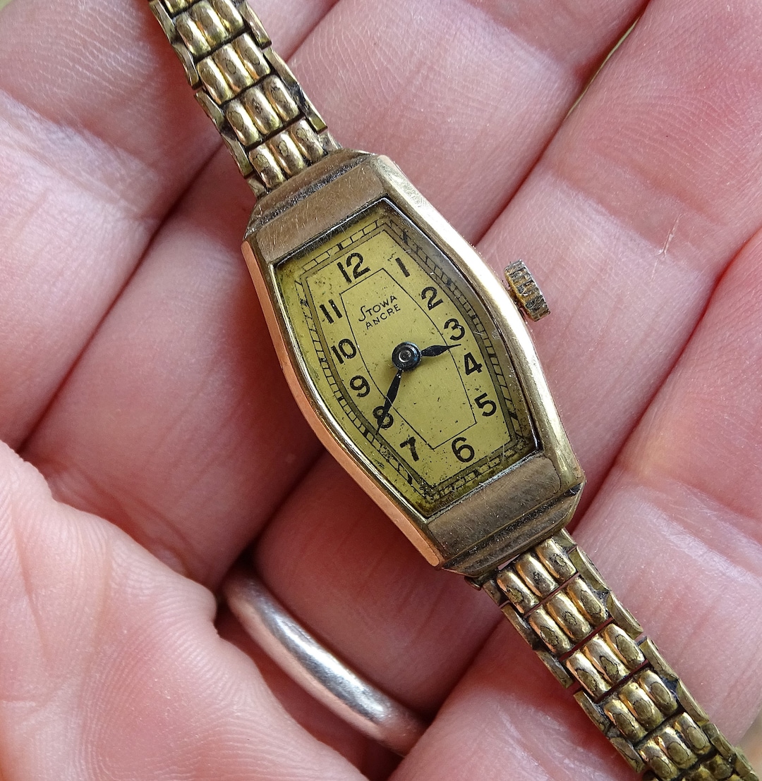 German Vintage Ladies Watch Stowa Ankre, Goldplated Women's Watch ...