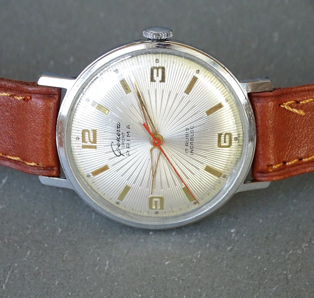 Very Rare Vintage Watch Geneva Sport Prima-17rubisvintage - Etsy