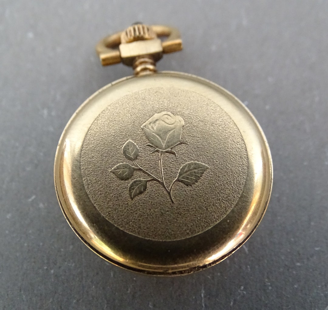 Rare Vintage Ladie's Watch Pendant Zaria, Gold Plated Watch, Retro ...