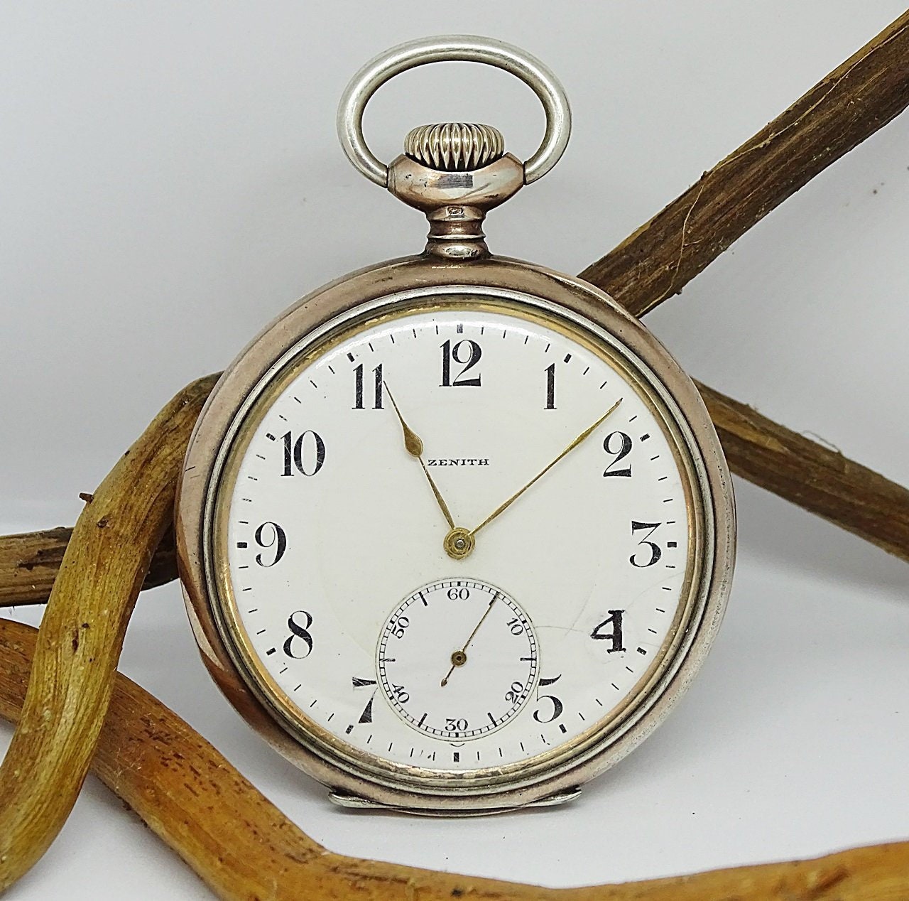 Antique1927 Swiss Made Pocket Watch Zenith Prima Silver | Etsy