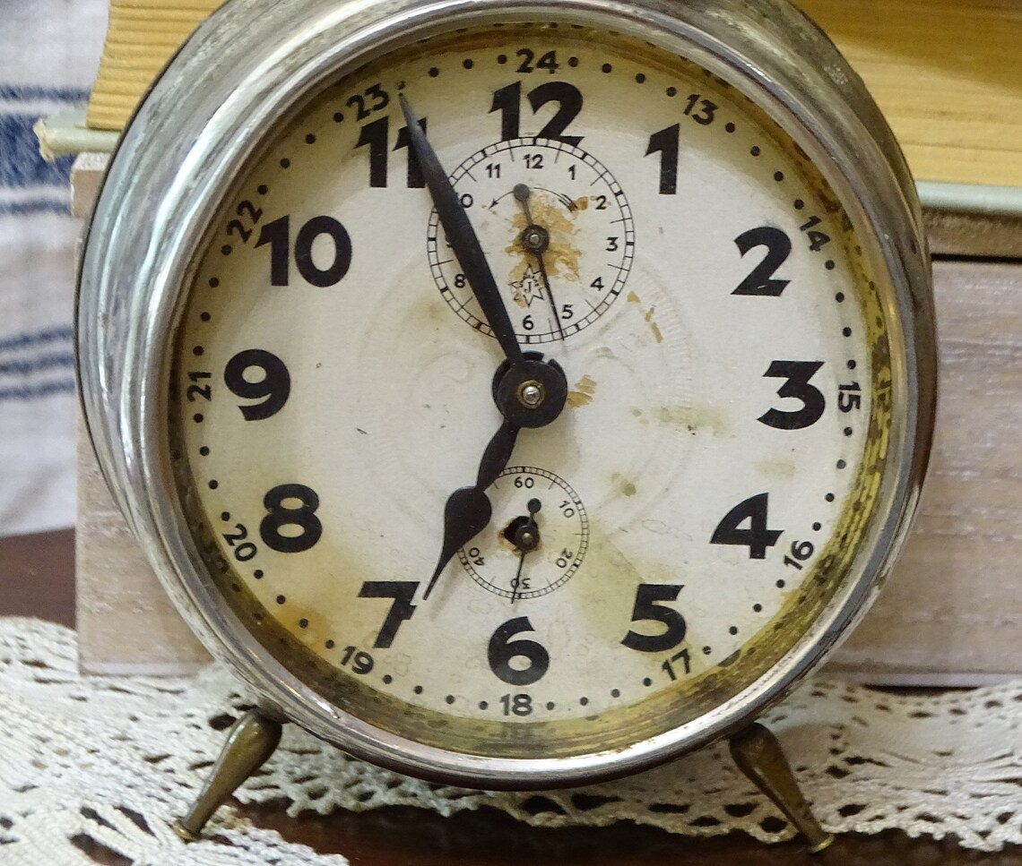 Antique German Alarm Clock Junghans, Vintage Alarm Clock, Working ...