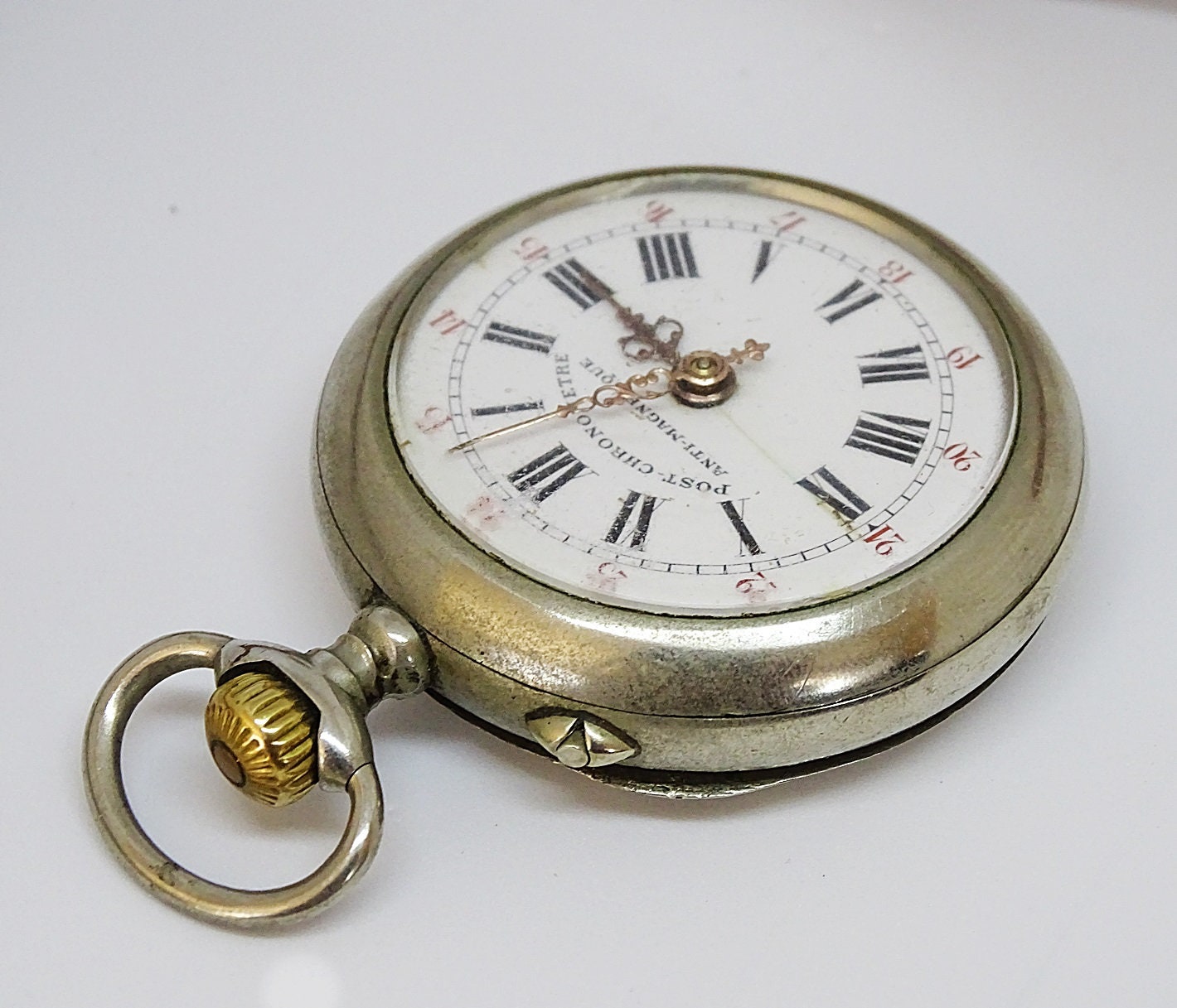 Rare poche en Suisse montre Cortebert poste Chronometre montre gousset ...