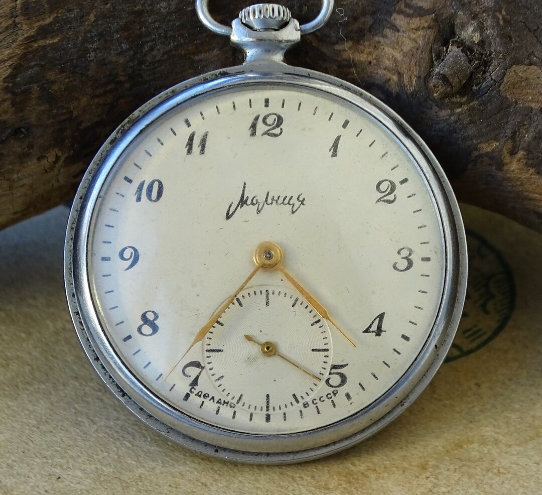 Rare Russian Pocket Watch Molnia Men's Pocket Watch Working Soviet ...