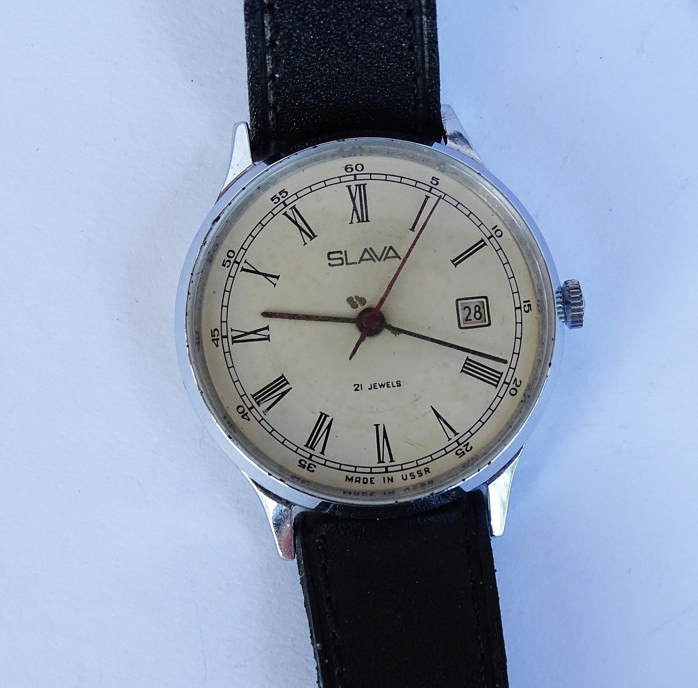 Vintage Uhr Slava mit Datumsfenster Vintage Herrenuhr Retro - Etsy.de