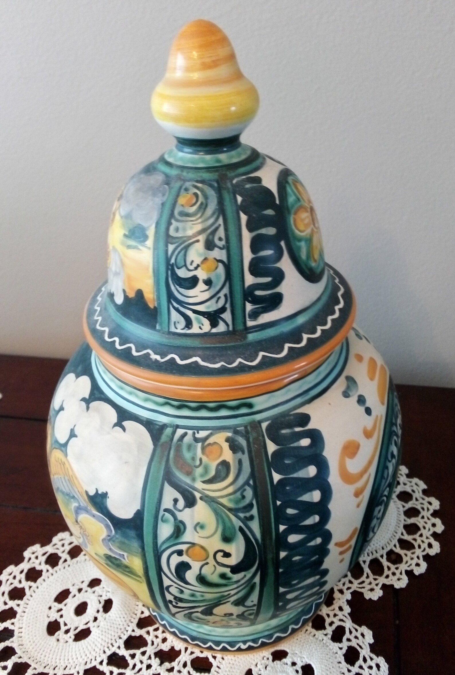 Majolica Castelli Italian Pottery Angels Signed - Etsy