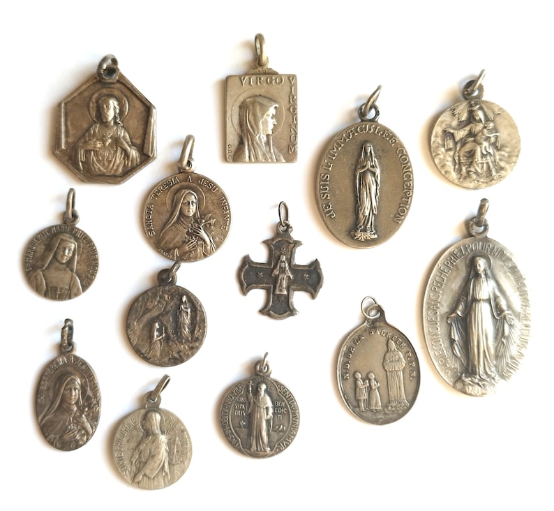 One Lot Old and Vintage Religious Medals - Etsy