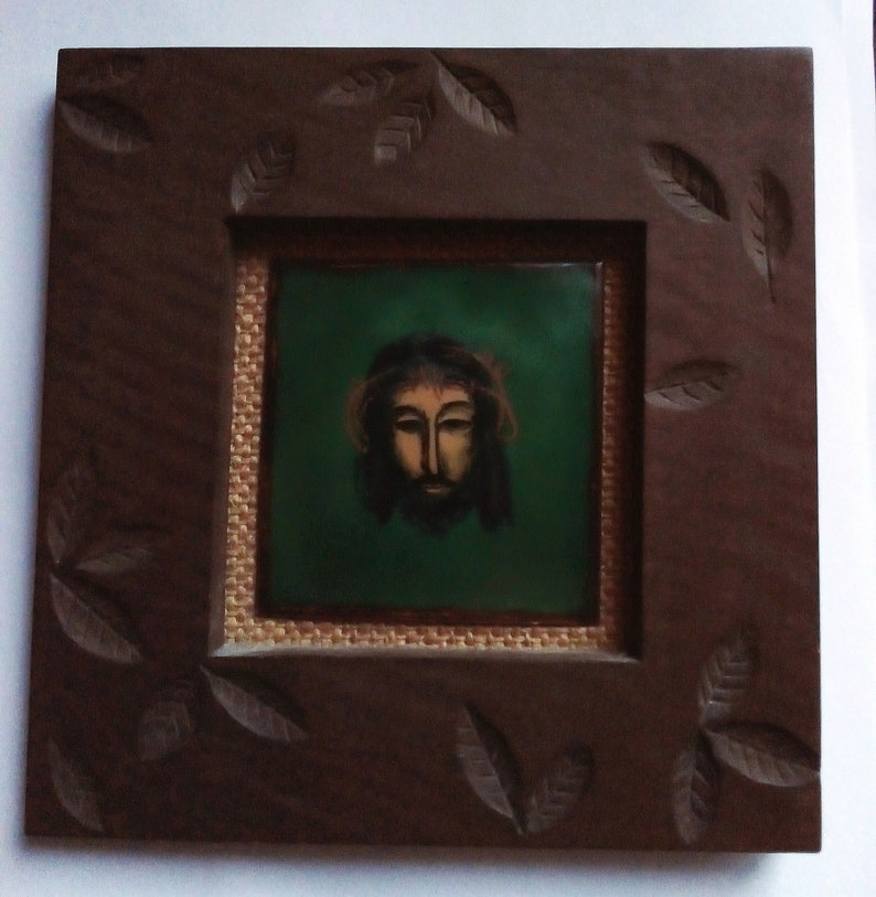 Vintage Religious Frame Holy Face of Jesus Made by Nun - Etsy Israel