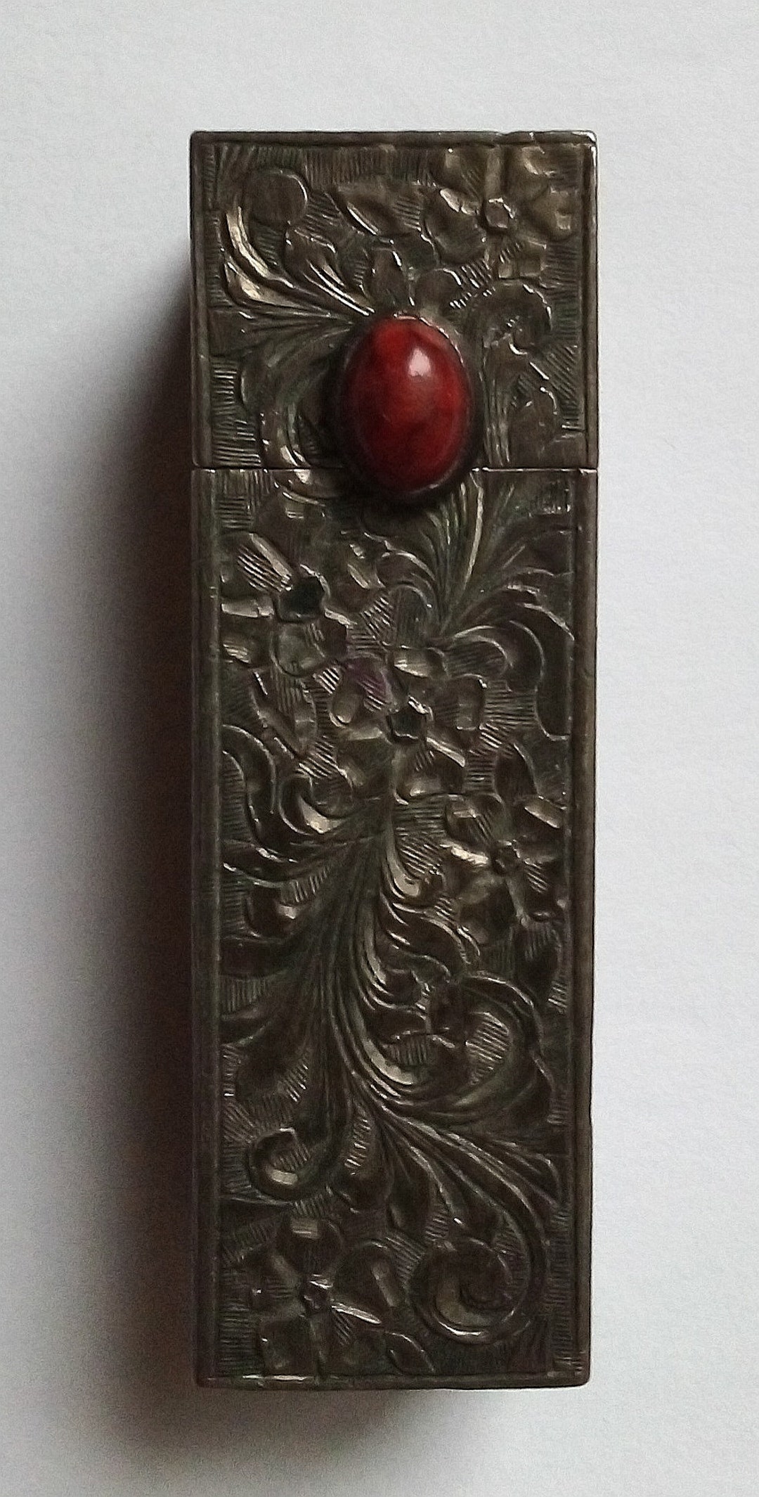 Vintage Solid Silver Lipstick Holder With Mirror and Original Lipstick ...