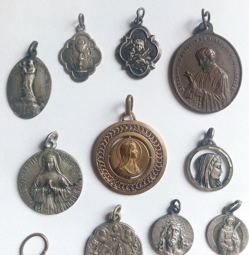 One Lot Old and Vintage Religious Medals - Etsy