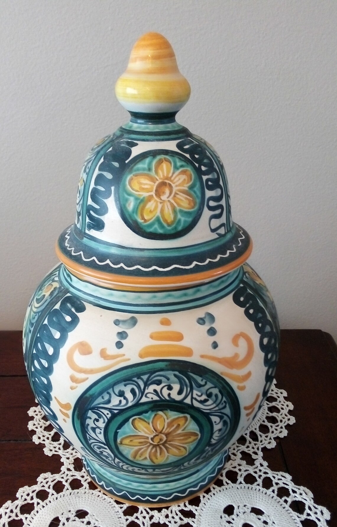 Majolica Castelli Italian Pottery Angels Signed - Etsy