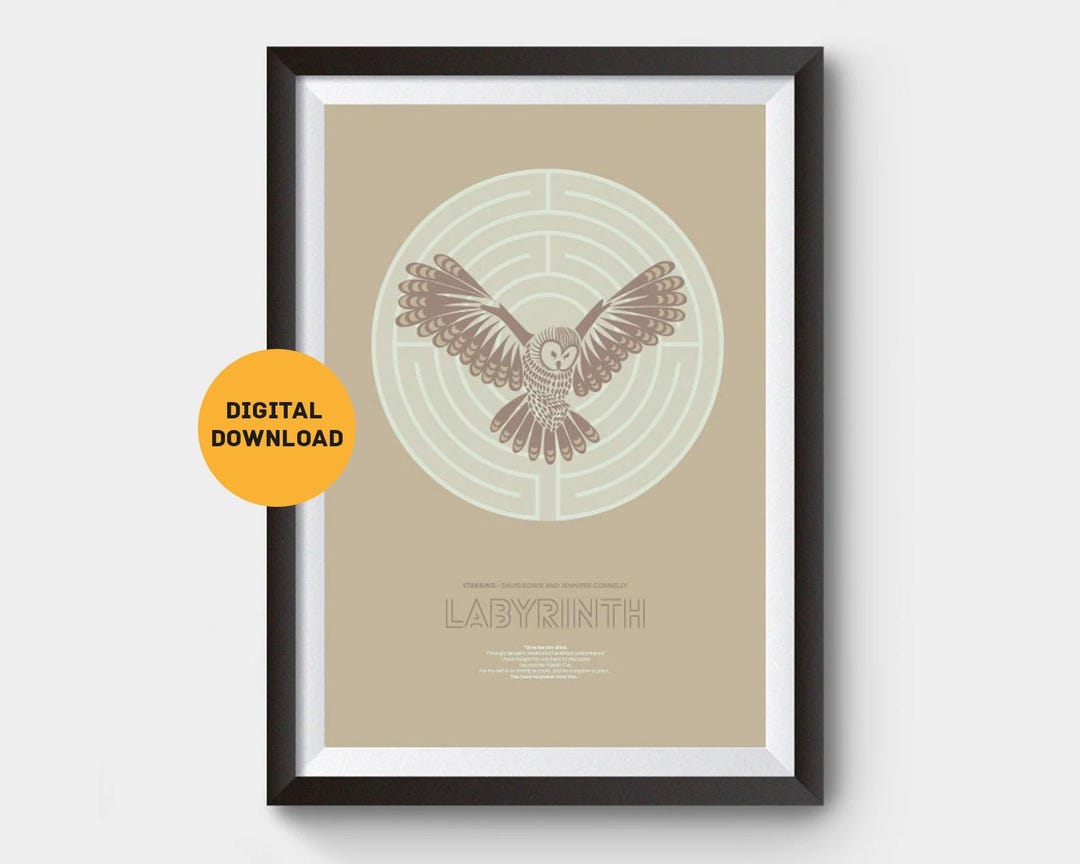 Labyrinth Movie Poster, Minimalist Movie Poster, Minimal Movie Poster ...