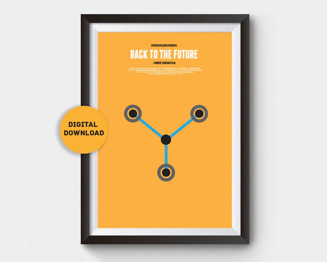 Flux Back to the Future Movie Poster Digital Download Minimalist Movie ...