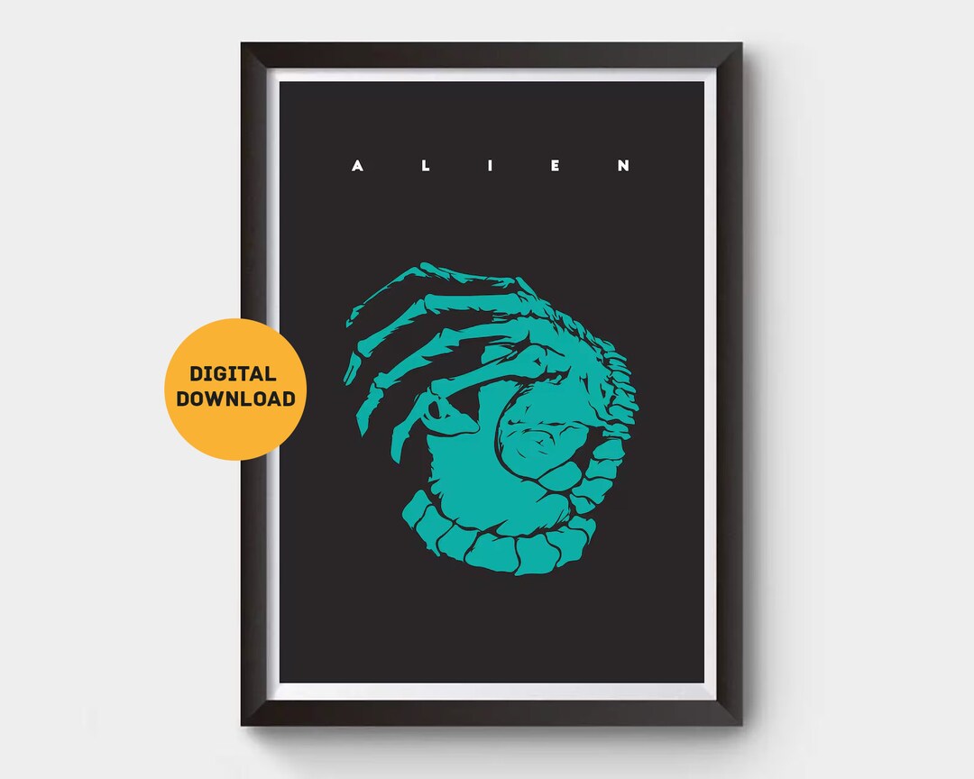 Alien Movie Poster Digital Download Minimalist Movie Poster Wall Art ...