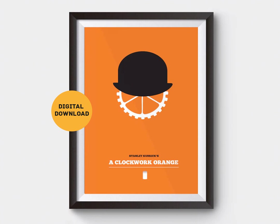 A Clockwork Orange Movie Poster Digital Download Minimalist Movie ...