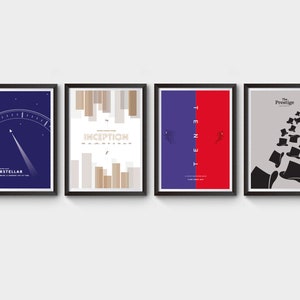 Christopher Nolan Collection X4 Prints Inception Poster - Etsy UK