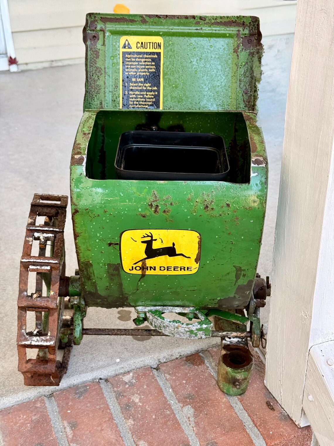 Handmade Repurposed John Deere Pesticide Spreader Planter - Etsy